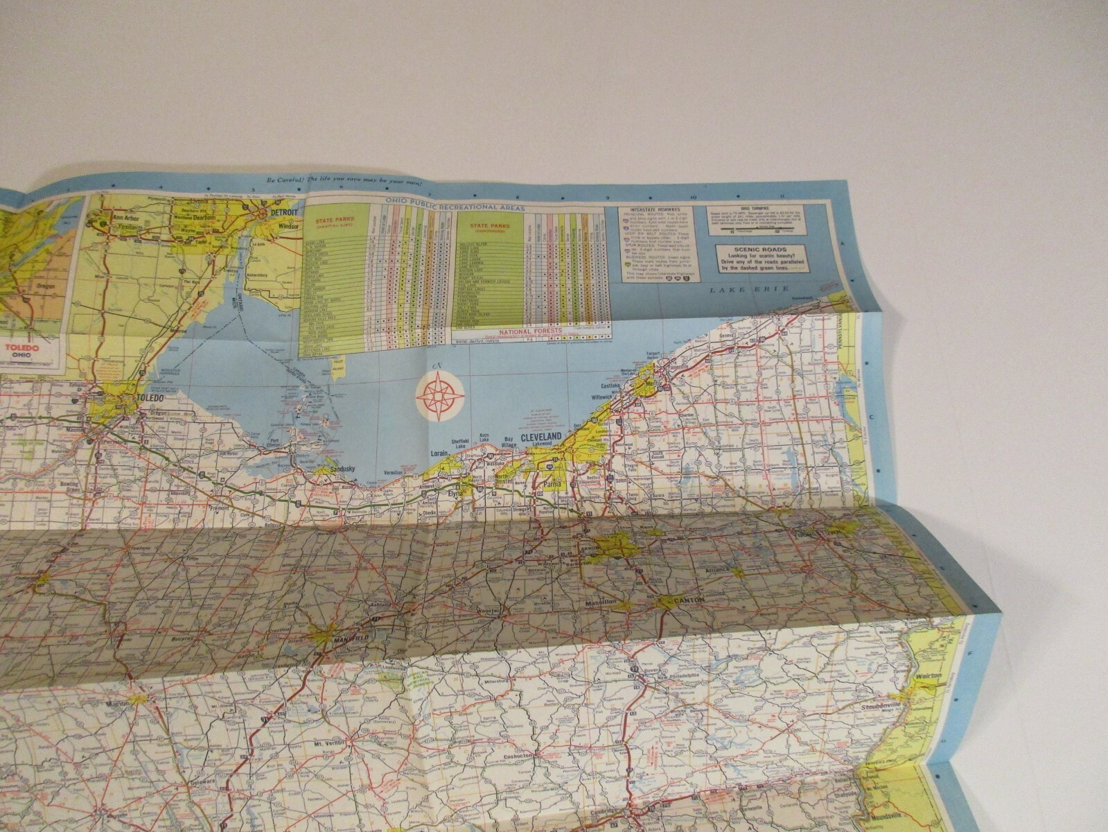 Vintage 1974 Sunoco Ohio Oil Gas Station Transportation Travel Road Map ...