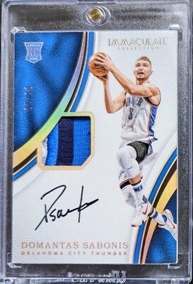 Domantas Sabonis RC Panini Immaculate 4-CLR Patch Autograph RPA 06/10 ...