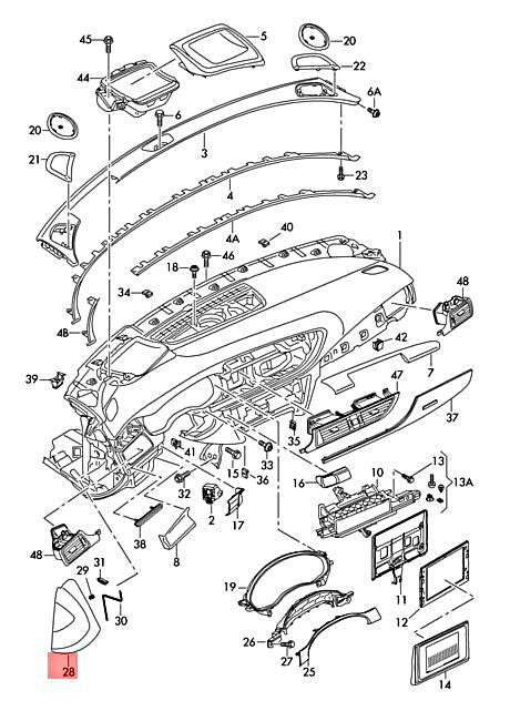 AUDI A6 AVANT S6 QUATTRO A6L 4G2 COVER CAP TITANIUM GREY 4G0857086DT4 ...