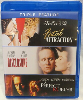 Fatal Attraction / Disclosure / A Perfect Murder **Mint** 3-Disc Blu ...