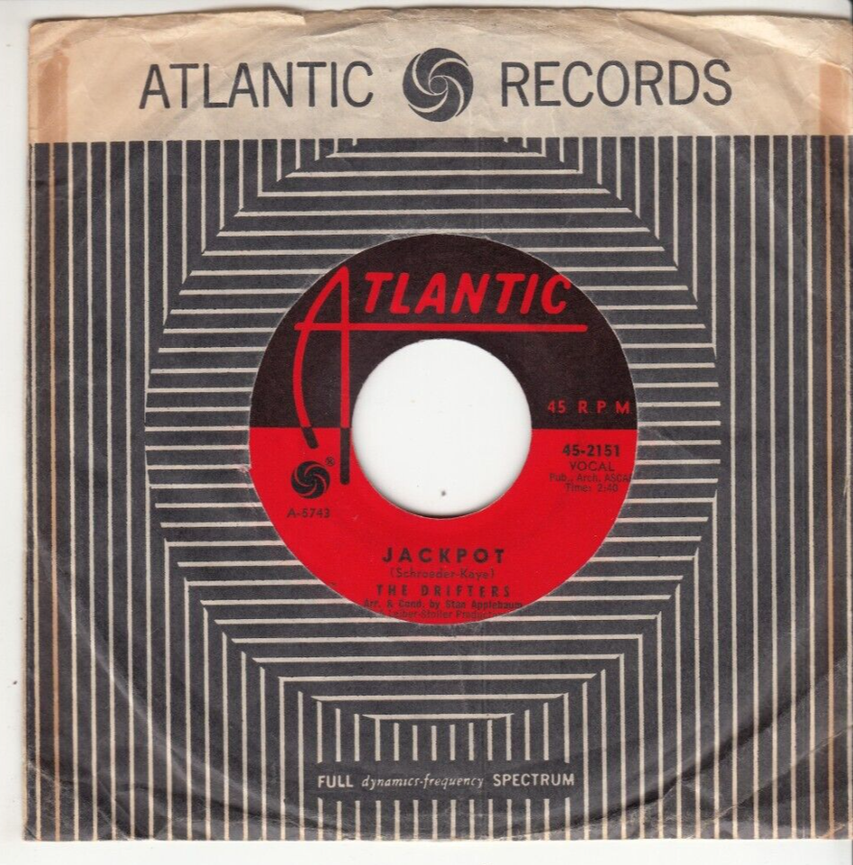 THE DRIFTERS - SOMETIMES I WONDER/JACKPOT - ATLANTIC RECORDS 45 - GREAT ...