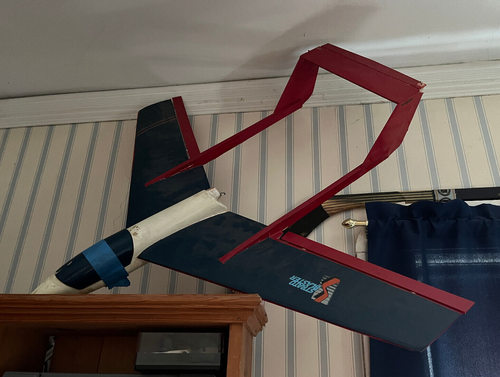 Estes Strato Blaster RC Rocket Glider built but never flown. With ...