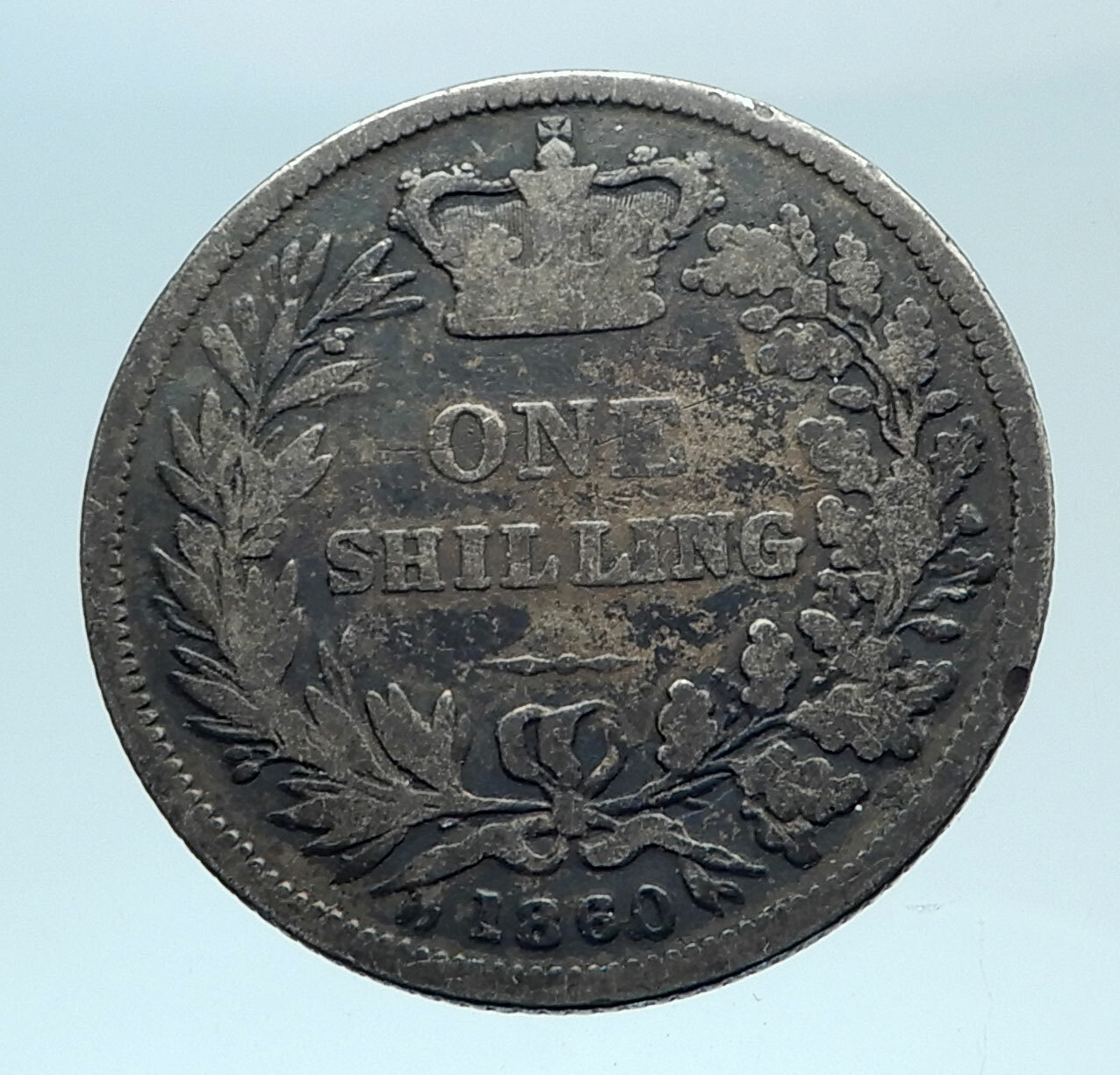 1860 UK Great Britain United Kingdom QUEEN VICTORIA Shilling Silver ...