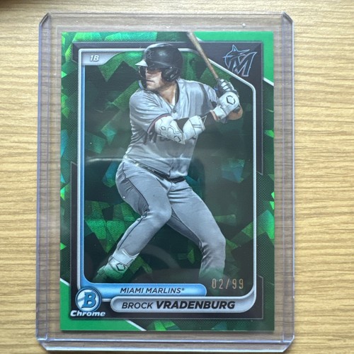 2024 Bowman Chrome Sapphire Brock Vradenburg #BCP-62 Marlins Green ...