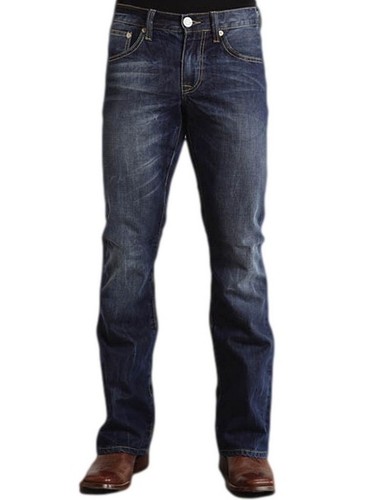 Stetson Western Denim Jeans Mens 28 x 36 Dark Wash 11-004-1014-4012 BU ...