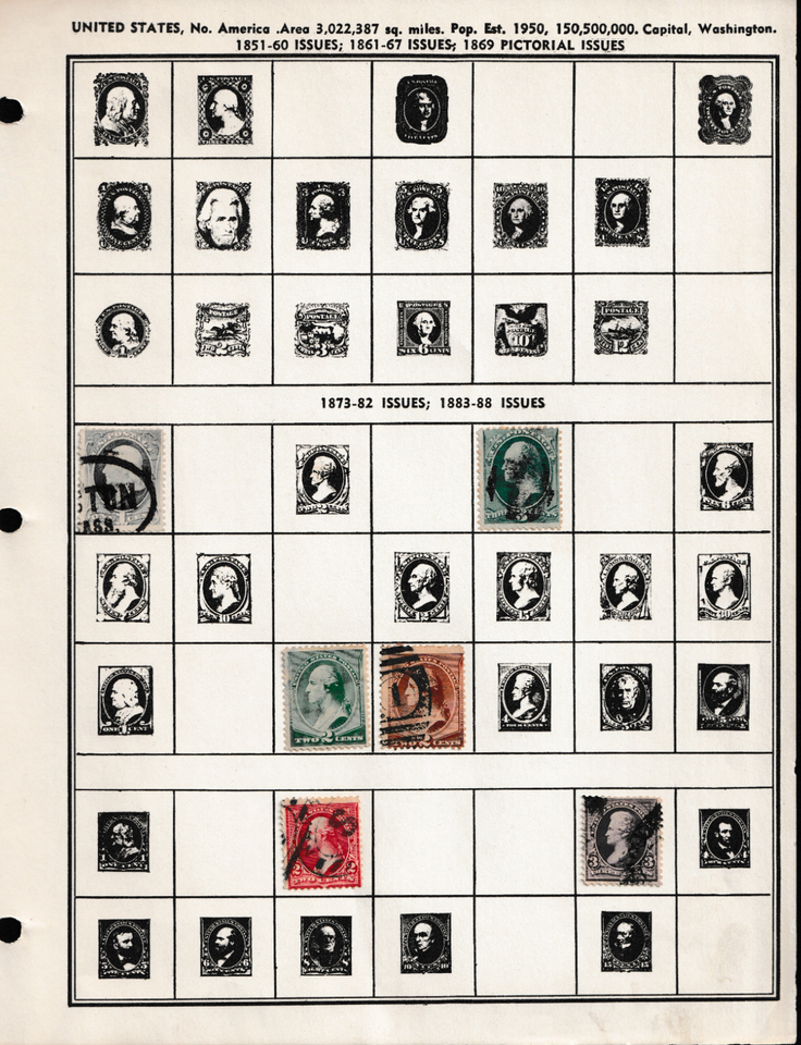 The Liberty USA Stamp Album Vintage 1951 with used stamps | eBay