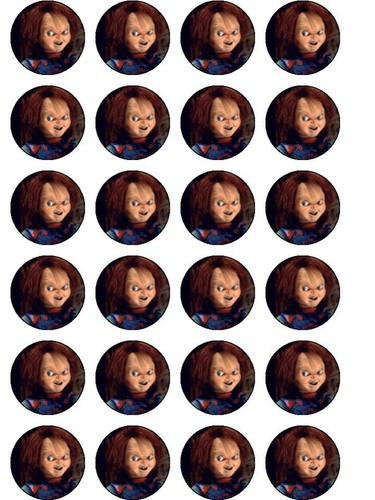 24 X HORROR CHUCKY RICE PAPER BIRTHDAY CAKE TOPPERS 7426763480546 | eBay