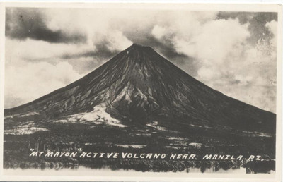ORIGINAL VINTAGE POSTCARD OF MOUNT MAYON - PHILIPPINES | eBay