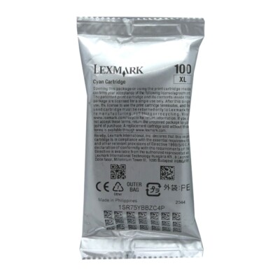 Original Lexmark Return Ink 100 XL Cyan for S 400 500 600 Blister Pack ...