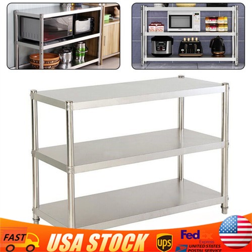 3 Tiers Kitchen Shelf Shelving Rack Restaurant Shelves Rack Stainless ...