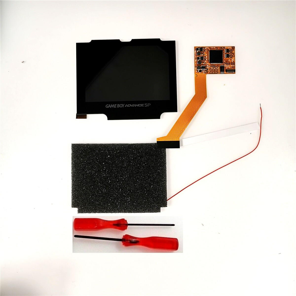 Unbranded GBA SP Display V2 IPS Backlit LCD Screen Kit For Game Boy ...