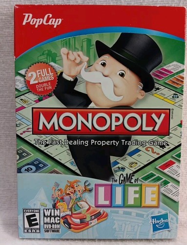 Monopoly + The Game of Life, Windows PC Mac 2012, PopCap Games, Mint ...
