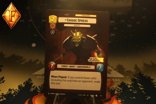 Star Wars Unlimited -Savage Opress OP Judge Promo Store Showdown ...