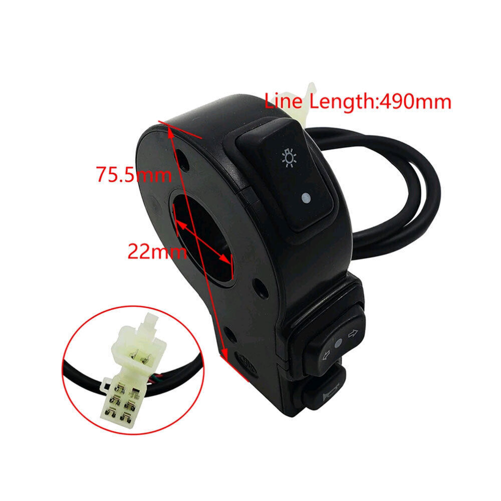 3 In 1 Motorcycle Switch Electric Scooter Turn Signal Light Horn ON/OFF ...