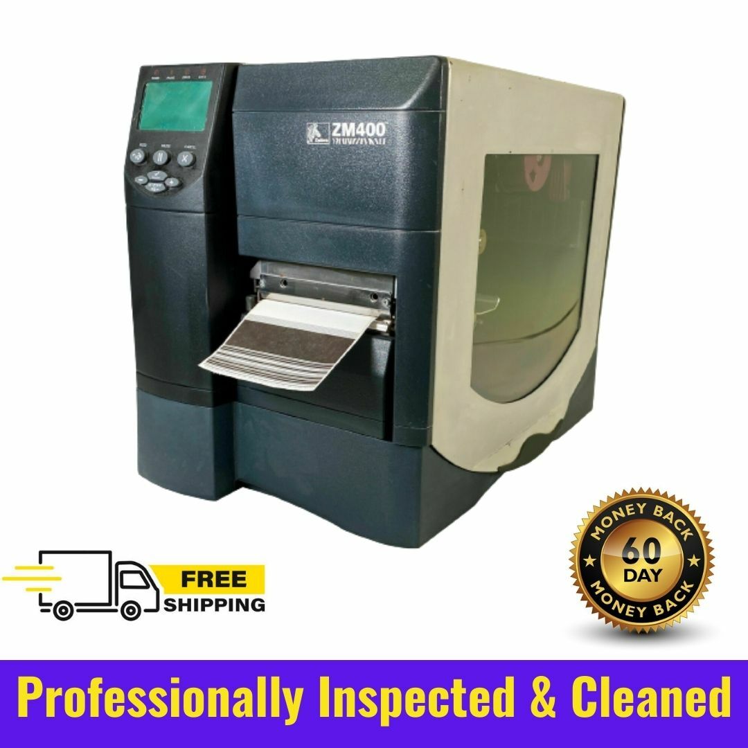 Zebra ZM400 ZM400-2001-0100T Thermal Transfer Label Printer USB LAN | eBay