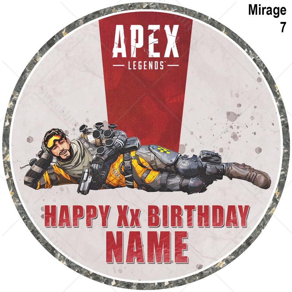 Apex Legends Cake Topper Character Skin Personalised Decoration Edible ...