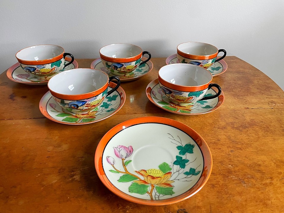 Vintage Japanese Chikaramachi Lusterware Luncheon Tea Set - 18 Pieces ...