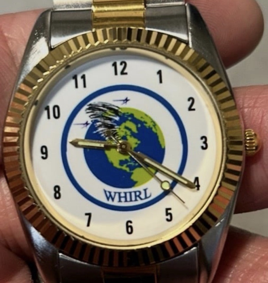 Vintage Pacific Time Quartz Lockheed Martin Stainless Steel Watch Whirl ...