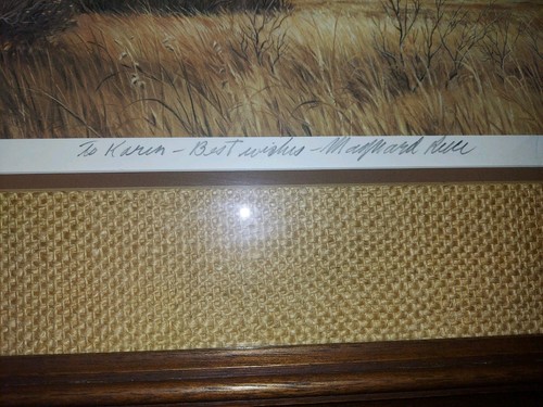 Maynard Reece "Autumn Trio" 20"x16" Signed w/inscription Framed Matted ...