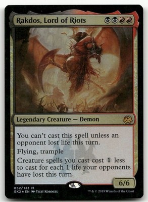 Rakdos, Lord of Riots #52 (Foil) (MP) Ravnica Guild Kits GK2 Magic MTG ...