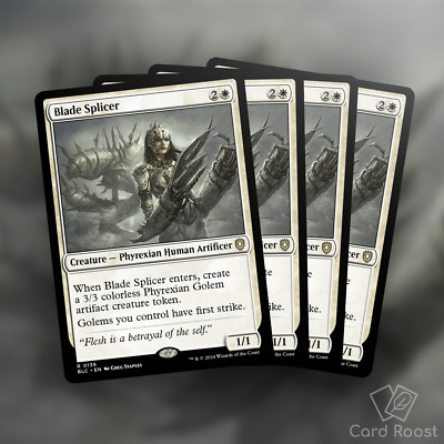 MTG Magic x4 Blade Splicer 0136 Commander Bloomburrow BLC Playset Human ...