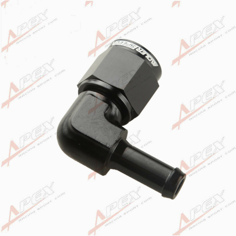 AN6 AN8 Female To 5/16" 3/8" 1/2" 90 Degree Hose Barb Adapter | eBay