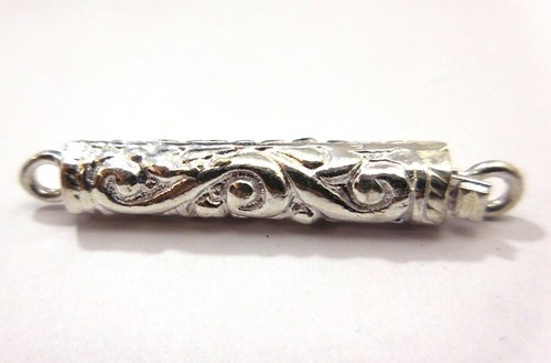 5 PCS 1 STRAND BARREL BOX CLASP 1 STRAND STERLING SILVER PLATED 541 | eBay
