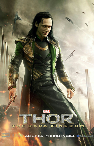 Marvel Art Print 2013 Sci-fi Film Promo Poster Loki "Thor: The Dark ...