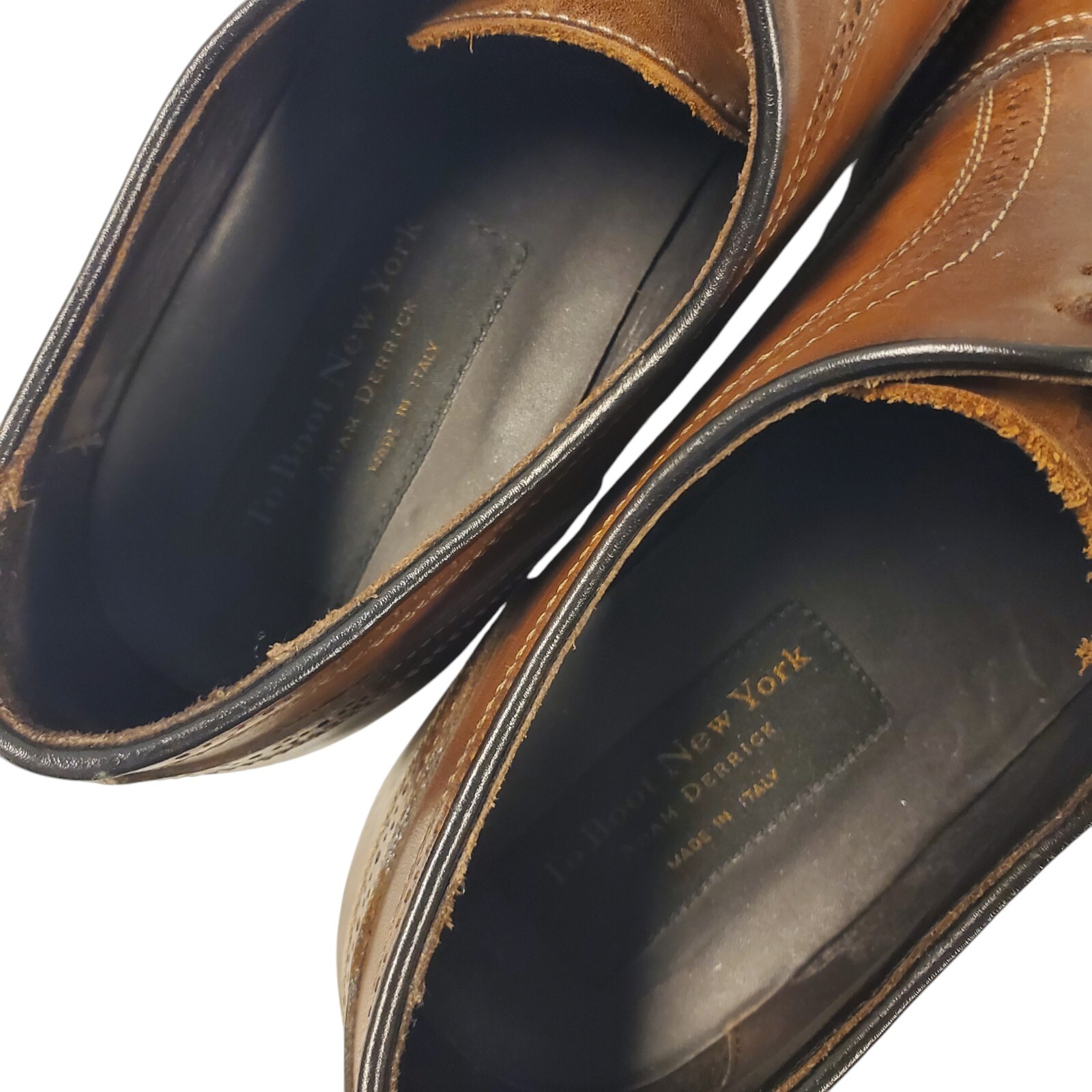 TO BOOT New York Shoes PHELPS Mens Size 10.5 Brown Cap-Toe Oxford ...