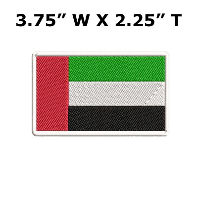 UAE FLAG embroidered iron-on PATCH UNITED ARAB EMIRATES MUSLIM NATIONAL ...