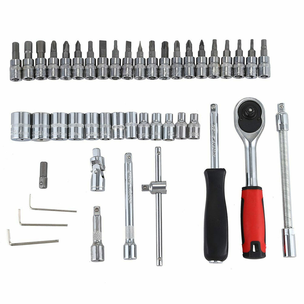 46/108PCS Socket Set Kit Mechanics Tool Ratchet Wrench Car Repair ...