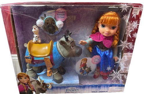 Disney Frozen Toddler Anna, Sven and Olaf 14" Doll Playset by Jakks ...