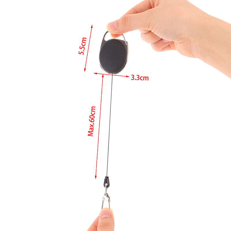 Retractable Key Chain With Quick Release Spring Clip Fishing Accessor ...