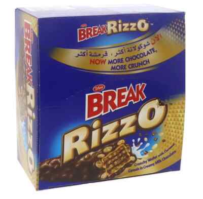24X Tiffany Break Rizzo Crunchy Wafer With Caramel 20 gr ريزوشوكولاتة ...