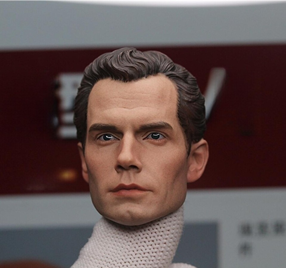 1/6 Scale Superman Henry Cavill Clark Kent Head Carved Sculpt Model ...