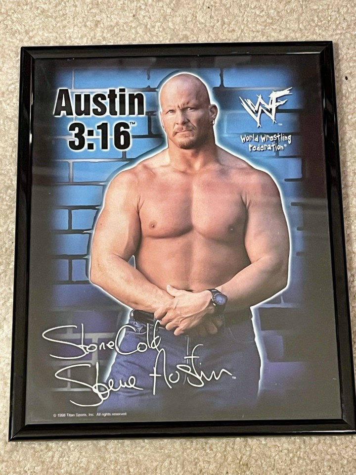 Vintage 8x10 Stone Cold Steve Austin Picture (Austin 3:16) Minor Damage ...