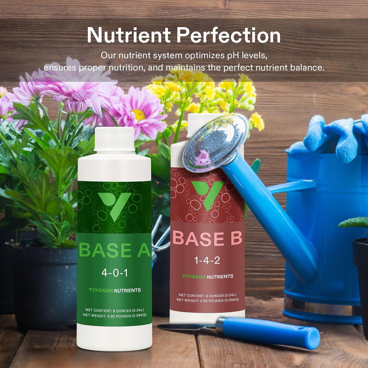 VIVOSUN Nutrients Base A(4-0-1) B(1-4-2) Bundle Fertilizer for Hydroponic Plant | eBay