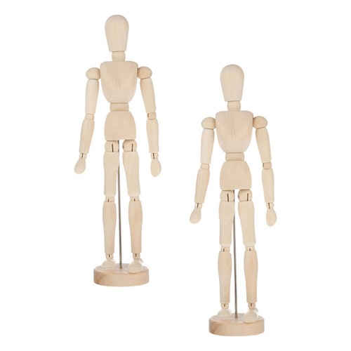 2 Pcs Wooden Drawing Mannequin Art Jointed Jointed Figure | eBay