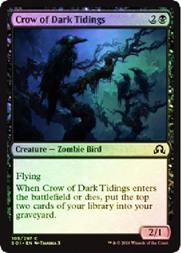 Crow of Dark Tidings Foil Shadows over Innistrad #105 MTG Magic the ...
