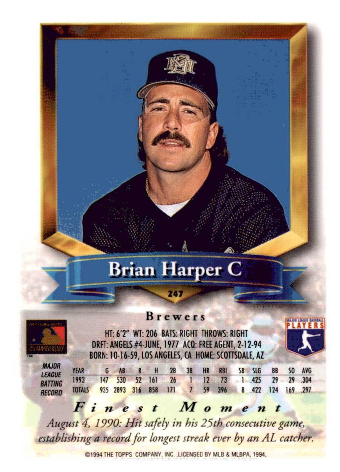 1994 Finest Brian Harper 247 | eBay