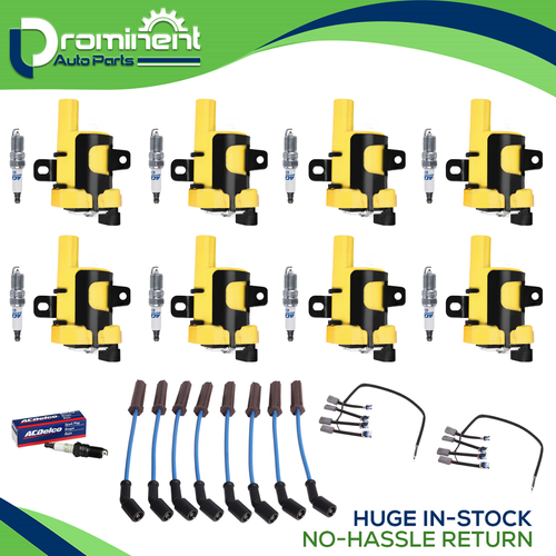 8 Ignition Coil & 8 Acdelco Spark Plug & Wireset & 8 wire harness for ...