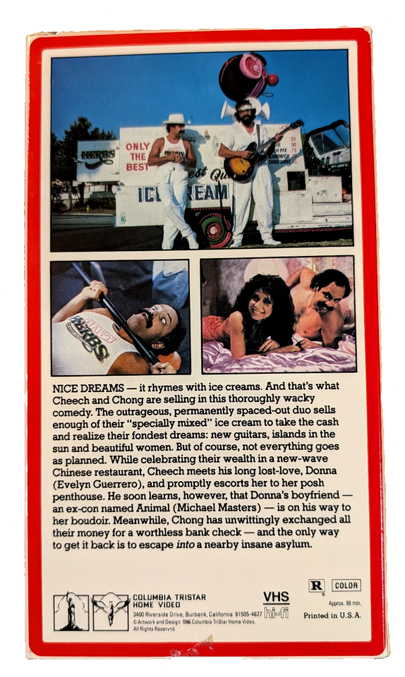 "NICE DREAMS" VHS MOVIE ***VG*** CHEECH AND CHONG, BENITA BARRIE, TONY ...
