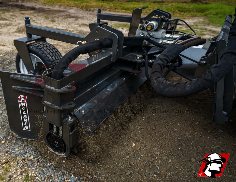 Skid Steer Power Rake Attachment 72" Wide Universal Quick Attach 10-25 ...