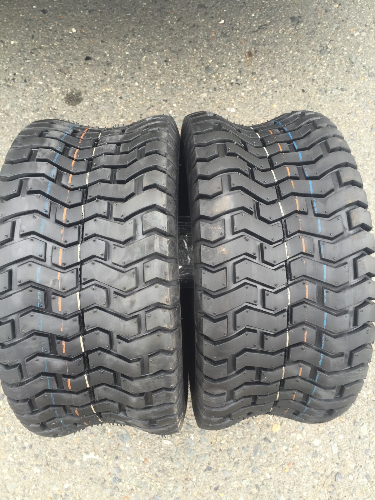 Two New 16/750-8 Deestone D265 Turf Lawn Mower Garden Tractor Tires ...
