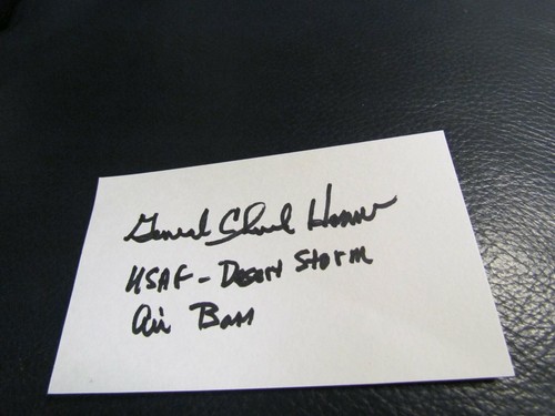 General Chuck Horner Autographed Index Card USAF 2 | eBay