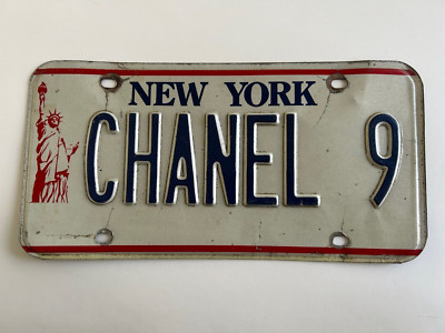 Vanity License Plate CHANEL 9 Perfume Channel 9 NYC New York Liberty ...