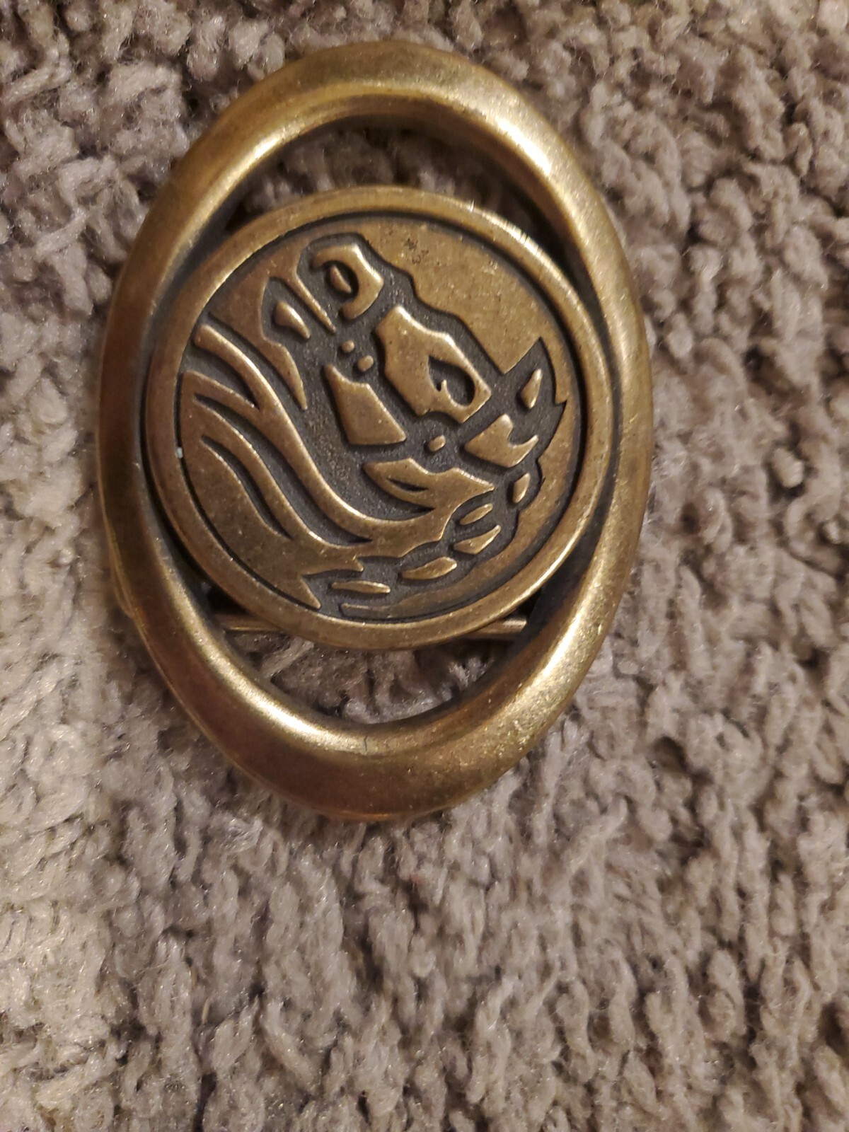 Vintage Cast Brass Belt Buckle Horse Head Design see … - Gem