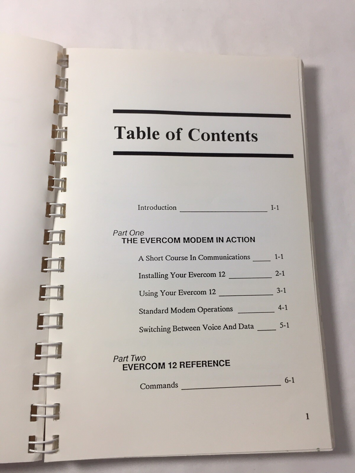 Evercom 12 ~ Everex Internal Modems 300 & 1200 BPS Manual | eBay