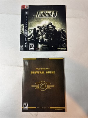 Fallout 3 PlayStation 3 PS3 Manual & Artwork Only No Game | eBay