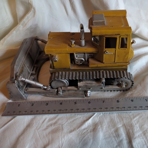 Vintage Bulldozer Metal Scale Model 10" Collector Construction ...